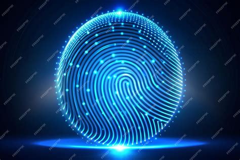 3d Fingerprint Cyber Secure Icon Digital Security Authentication Concept 3d Finger Print Scan