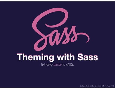 Sass Getting Started With Sass Ppt