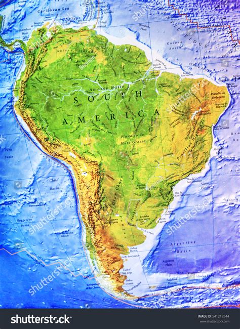 Map Of South America Physical Features