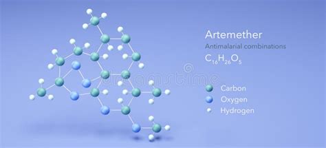 Artemether Molecule Molecular Structures Antimalarial Combinations