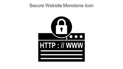 secure website monotone icon in powerpoint pptx png and editable eps