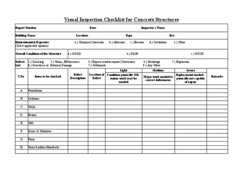 Checklist Rcc Structures Pdf