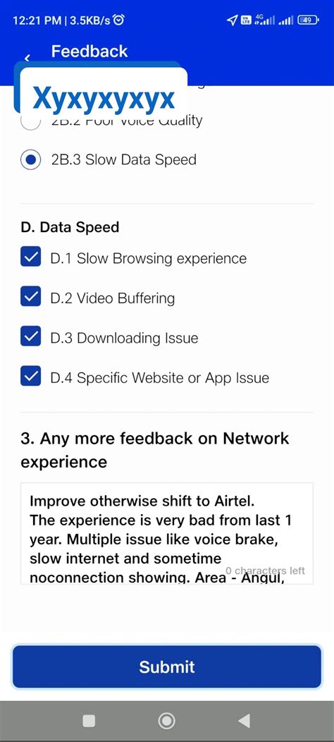 Jio Worst Network Even Though I Cant Submit The Feedback Form Networkslowdataslowno