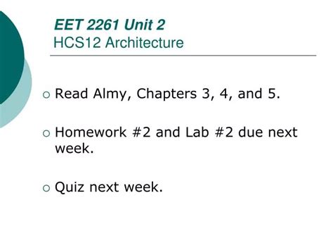 ppt eet 2261 unit 2 hcs12 architecture powerpoint presentation free