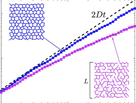 Mean Squared Displacement For Simulated Diffusing Particles On Two Download Scientific Diagram