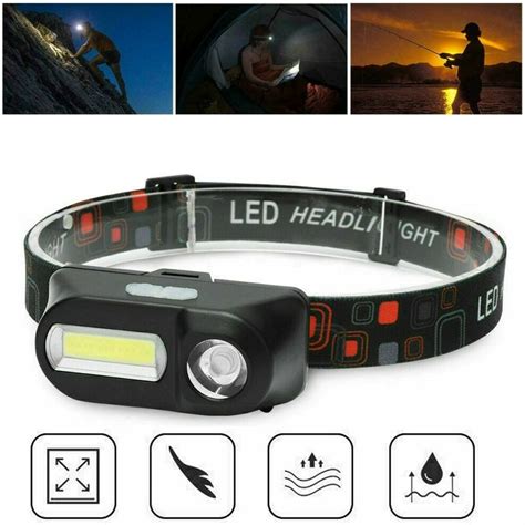 กันน้ำ Led ไฟหน้าไฟฉาย Usb ชาร์จ Bright โคมไฟปรับแบบพกพา Xpe Cob Led ไฟหน้าสำหรับ Camping ตก