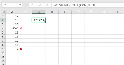 Custom Average Function In Excel Vba