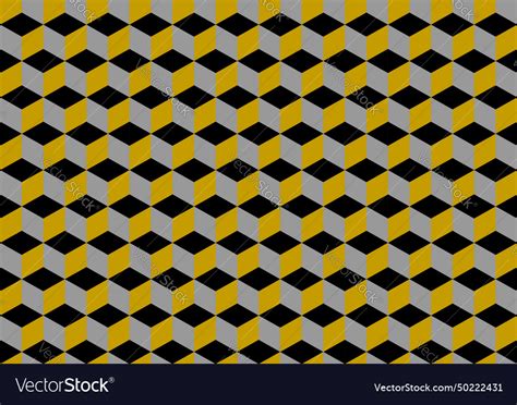 Seamless Abstract 3d Cubes Pattern Colors Design Vector Image