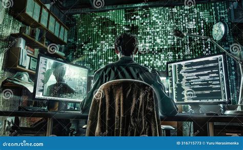 Hacker Infiltrating A Corporate Headquarters To Steal Data Digital Art Poster Ai Generation