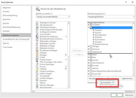 Menüband Excel Nervt