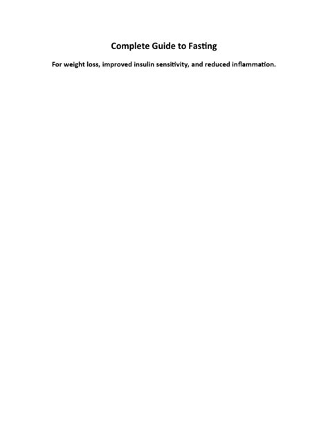 Complete Guide To Fasting Pdf Fasting Lent