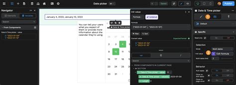 Date Pickers Weweb Documentation