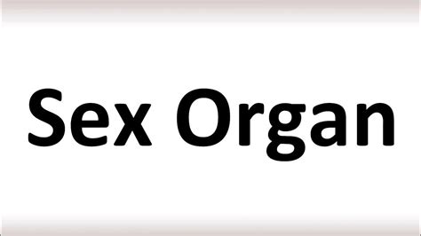 How To Pronounce Sex Organ Correctly Youtube