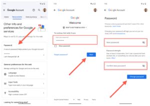 How To Change Or Reset Your Google Account Password