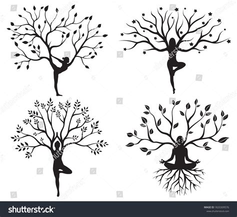 Tree Pose Silhouette