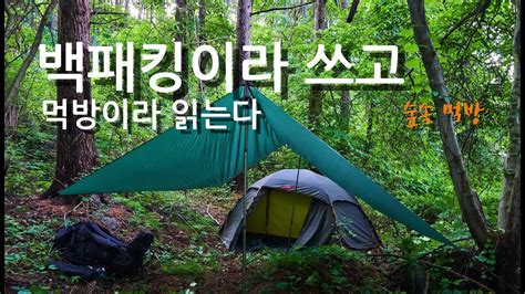 숲속 백패킹 이라쓰고 캠핑먹방 이라 읽는다 Youtube