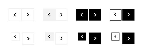 Slider Arrow Buttons Icon Set Website Slider Navigation Symbols Next And Previous Squared