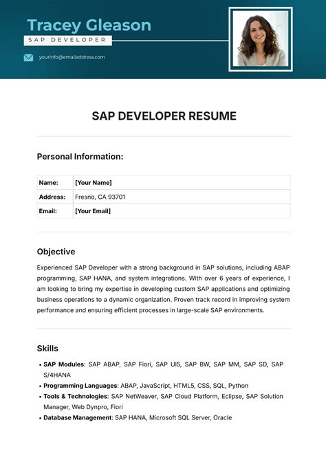 Free Developer Resume Templates To Edit Online And Download