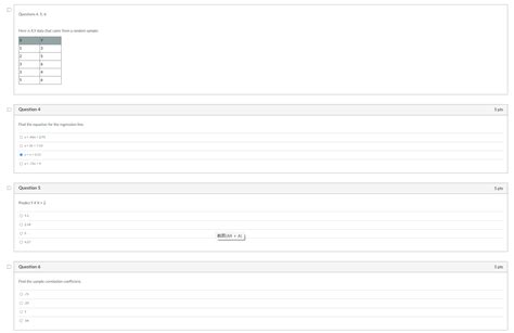 Solved Here Is X Y Data That Came From A Random Sample Chegg Com