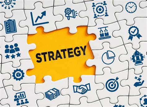 Business Strategy Concept The Word Business Strategy I In A Missing Puzzle Piece With Business