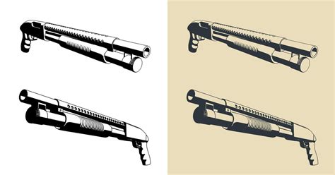 Pump Action Shotgun 47854809 Vector Art At Vecteezy