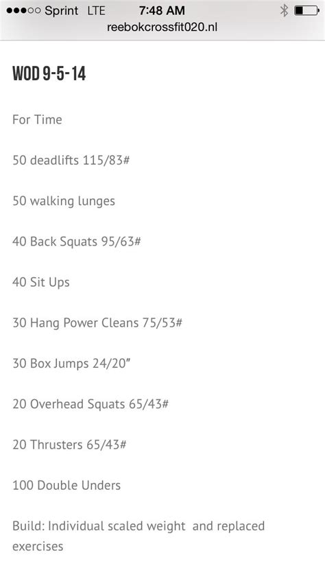 Pin By Cordelia Chapman On Chipper Workouts Crossfit Workouts