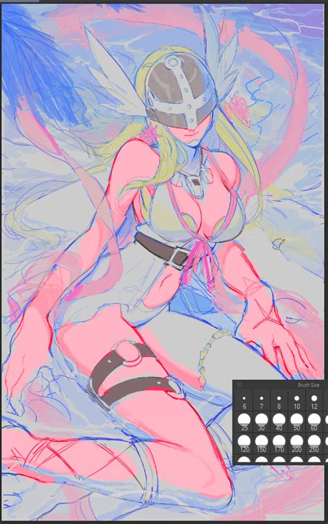 Angewomon Digimon Drawn By Rae Hexedwithluck Danbooru