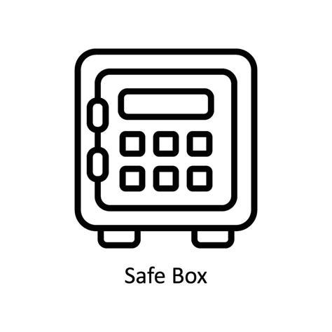 Safe Box Vector Outline Icon Style Illustration EPS File Vector Art At Vecteezy