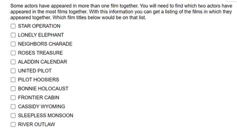 Solved Done Using Sakila Database Some Actors Have Appeared In More