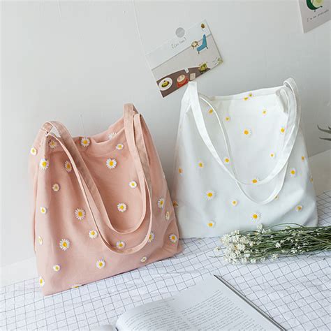 데이지플라워 에코백 여자 학생 쇼퍼백 크로스 숄더백 대학생가방 에이블리