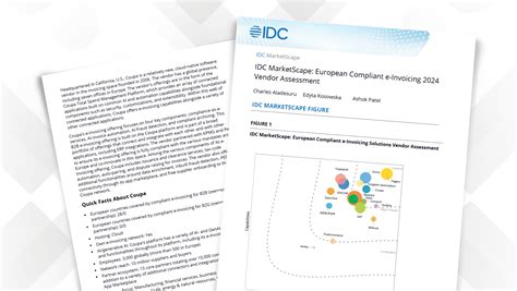 Idc Marketscape Bericht „european Compliant E Invoicing 2024 Vendor Assessment“ Coupa