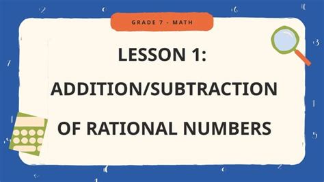 Addition Rational Numbers Pptx