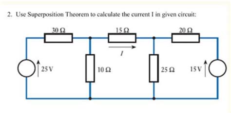solved use superposition theorem to calculate the current i