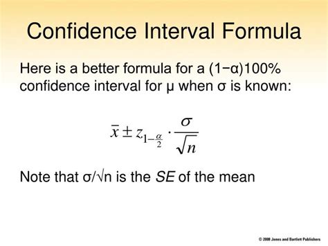 Confidence Interval Formula