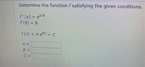 Solved 10 07 Points Determine The Function F Satisfying