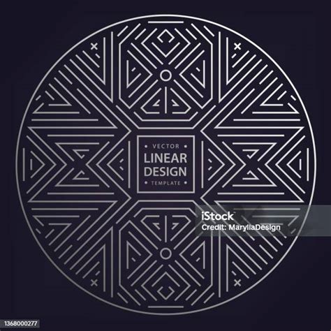 벡터 아르 데코 선형 원 둥근 테두리 프레임 1920 년대의 고전적인 복고풍 스타일의 창조적 인 템플릿 포장 광고에 사용 아르