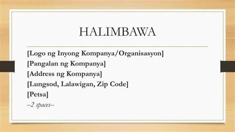 MEMORANDUM Halimbawa At Kahulugan Pptx