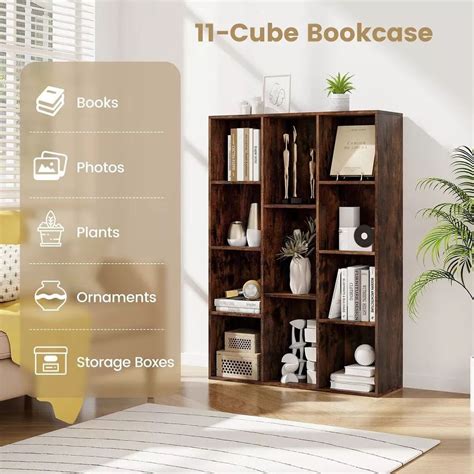 11 Cube Bookcase Modern Geometric Bookcase