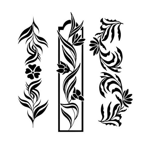 Premium Vector Set Of Floral Vector Decorative Elements