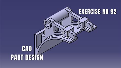 Cad Design Exercise 92 Catia V5 Tutorial Exercise I Part Design Catia Design Solidworks