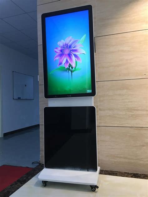 Shopping Mall Use Flip Monitor Display Multi Touch Screen 60000Hrs Life