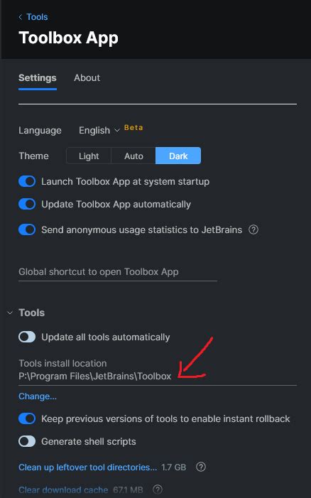 Jetbrains Toolbox In Windows To Install Ides To Specific Folders Other