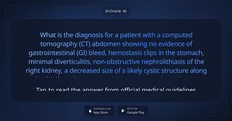What Is The Diagnosis For A Patient With A Computed Tomography Ct Abdomen Showing No Evidence