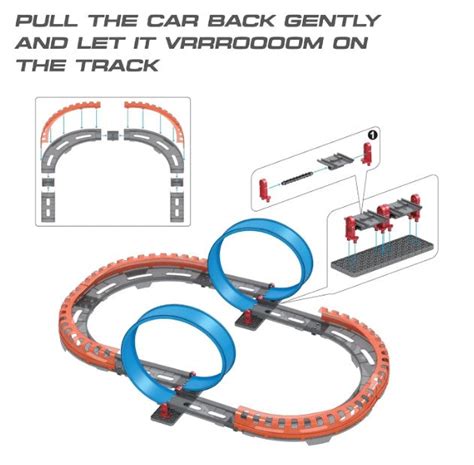 Playzu High Speed Crossing Double Loop Track Set Krazy Caterpillar