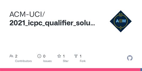 GitHub ACM UCI 2021 Icpc Qualifier Solutions