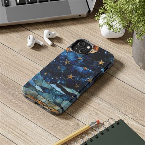 Stars Phone Case Faux Stained Glass Starry Night Cover Iphone 11 12