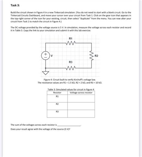 Solved Task 3 Build The Circuit Shown In Figure 4 In A New