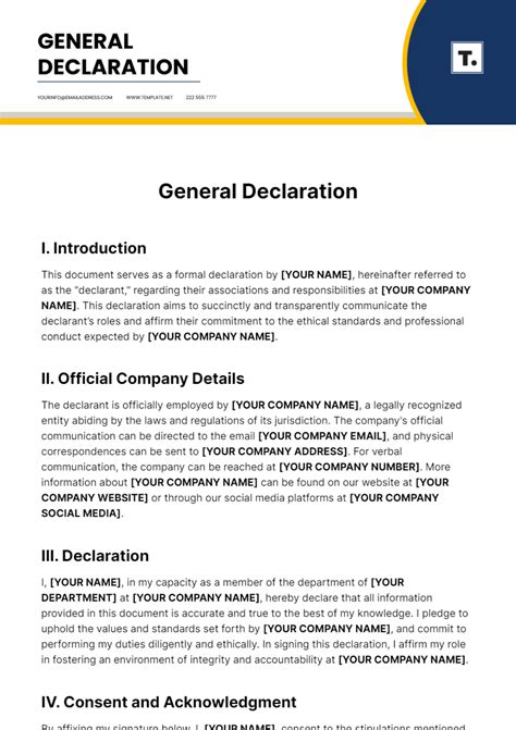 Free Declaration Of Conformity Template To Edit Online