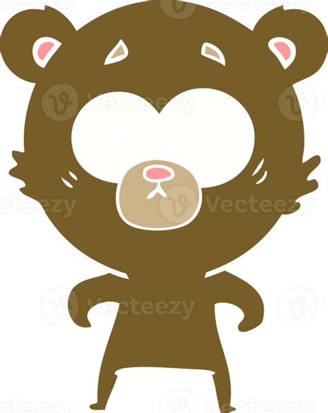 Surprised Bear Flat Color Style Cartoon 41015470 Png