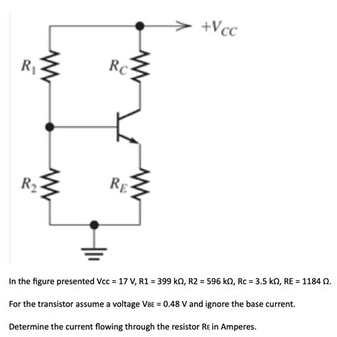 Solved In The Figure Presented Vcc 17 Chegg Com